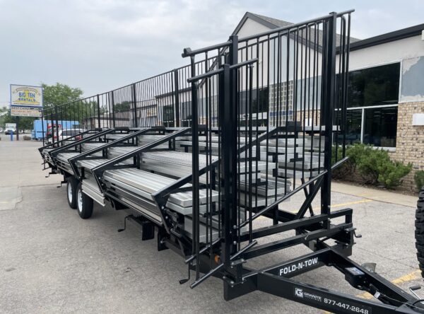 Rent 7-Row Bumper Tow Bleacher | Seats 107 People | 26.5′ Long
